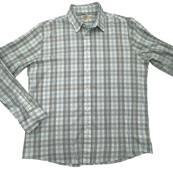 Faherty | Shirts | Faherty Shirt Mens Xl Gray White Check Movement ...